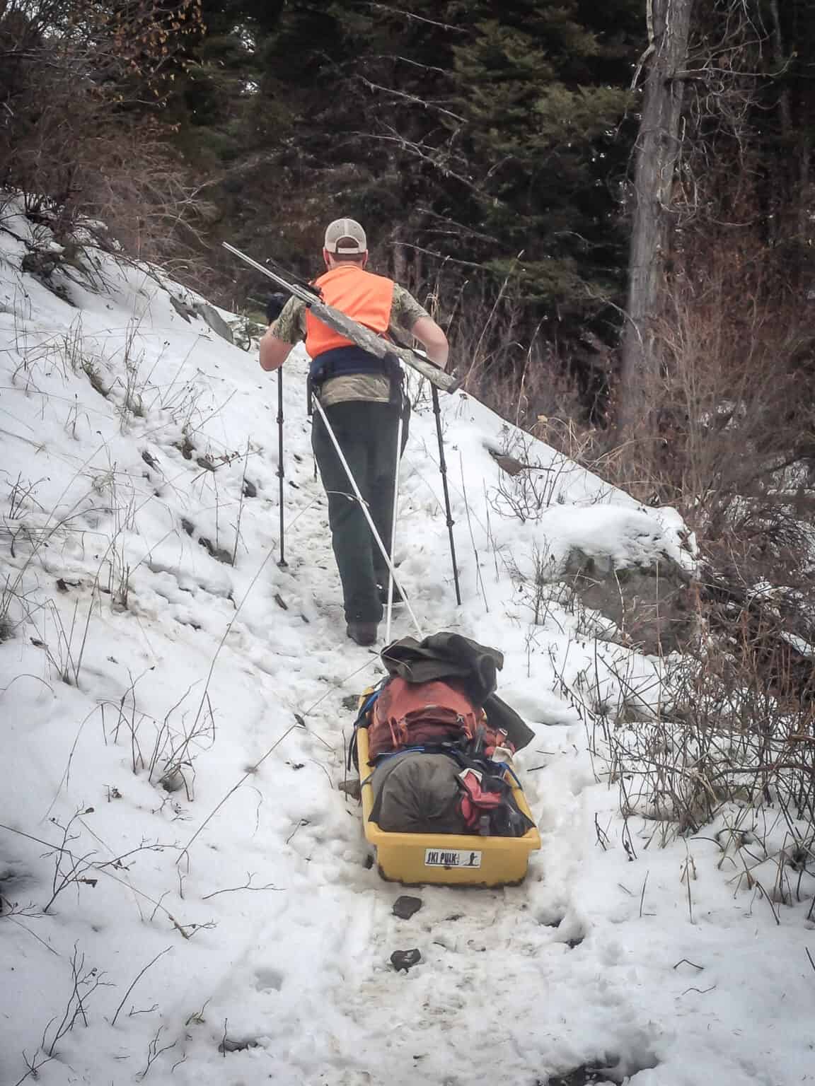 Using a Pulk as a Game Sled - SkiPulk