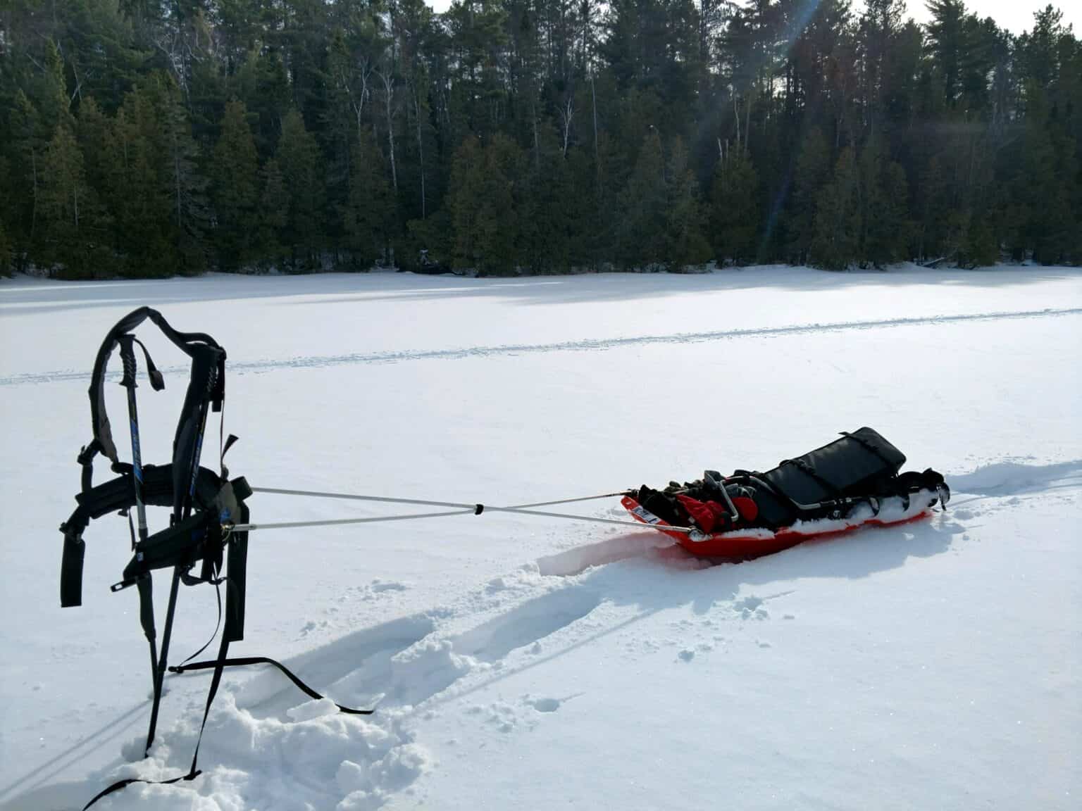 Using a Pulk as a Backcountry Ice Fishing Sled - SkiPulk